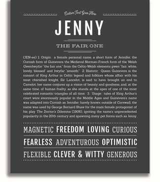 Jenny | Name Art Print – Name Stories