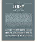 Jenny Personalized Name Meaning Art Prints – Name Stories
