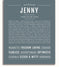 Jenny Personalized Name Meaning Art Prints – Name Stories