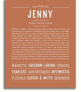 Jenny | Name Art Print – Name Stories
