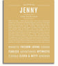 Jenny Personalized Name Meaning Art Prints – Name Stories