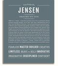 Jensen (male) | Name Art Print – Name Stories