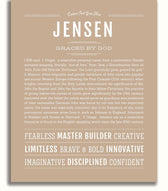 Jensen (male) | Name Art Print – Name Stories