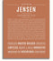 Jensen (male) | Name Art Print – Name Stories