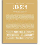 Jensen Personalized Name Meaning Art Prints – Name Stories