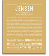 Jensen Personalized Name Meaning Art Prints – Name Stories