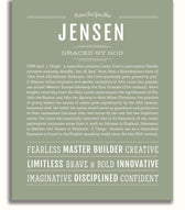 Jensen (male) | Name Art Print – Name Stories