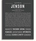Jenson Personalized Name Meaning Art Prints – Name Stories
