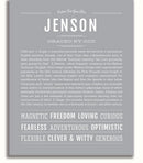 Jenson Personalized Name Meaning Art Prints – Name Stories