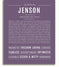 Jenson Personalized Name Meaning Art Prints – Name Stories