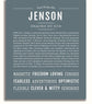 Jenson Personalized Name Meaning Art Prints – Name Stories