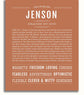 Jenson Personalized Name Meaning Art Prints – Name Stories
