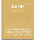 Jenson | Name Art Print – Name Stories
