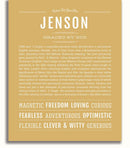 Jenson | Name Art Print – Name Stories