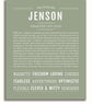 Jenson | Name Art Print – Name Stories