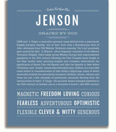Jenson | Name Art Print – Name Stories