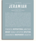 Jeramiah | Name Art Print – Name Stories