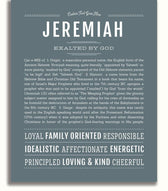 Jeremiah | Name Art Print – Name Stories