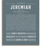 Jeremiah Personalized Name Meaning Art Prints – Name Stories