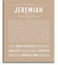 Jeremiah Personalized Name Meaning Art Prints – Name Stories