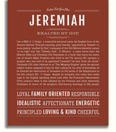 Jeremiah | Name Art Print – Name Stories
