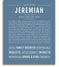 Jeremiah Personalized Name Meaning Art Prints – Name Stories