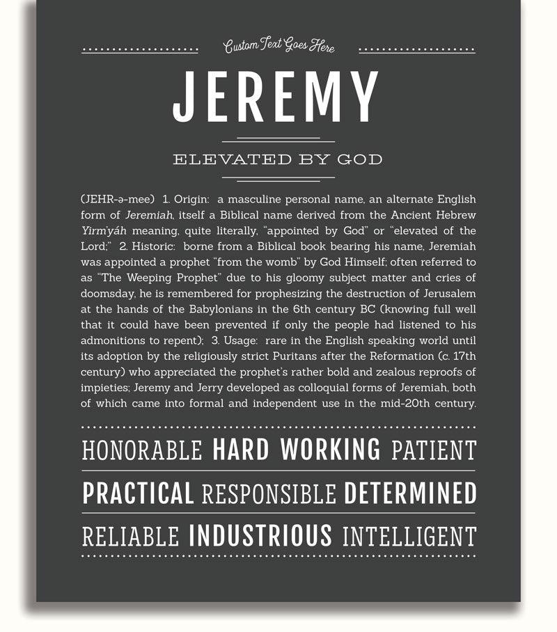 Jeremy | Name Art Print – Name Stories