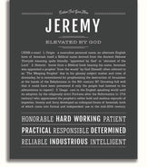 Jeremy | Name Art Print – Name Stories