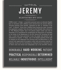 Jeremy | Name Art Print – Name Stories