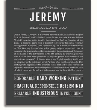 Jeremy | Name Art Print – Name Stories