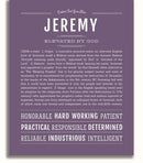 Jeremy | Name Art Print – Name Stories