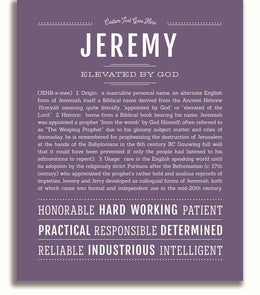 Jeremy | Name Art Print – Name Stories