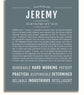 Jeremy Personalized Name Meaning Art Prints – Name Stories