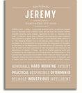 Jeremy | Name Art Print – Name Stories