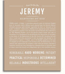 Jeremy | Name Art Print – Name Stories