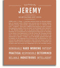 Jeremy | Name Art Print – Name Stories