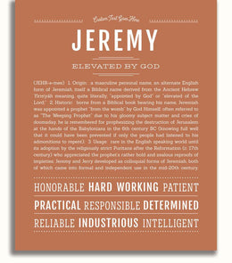 Jeremy | Name Art Print – Name Stories