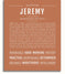 Jeremy Personalized Name Meaning Art Prints – Name Stories