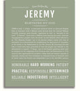 Jeremy | Name Art Print – Name Stories