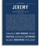 Jeremy Personalized Name Meaning Art Prints – Name Stories