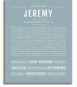 Jeremy | Name Art Print – Name Stories