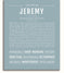Jeremy | Name Art Print – Name Stories
