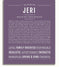 Jeri | Name Art Print – Name Stories