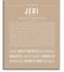 Jeri | Name Art Print – Name Stories