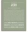 Jeri Personalized Name Meaning Art Prints – Name Stories