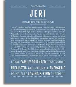 Jeri | Name Art Print – Name Stories