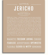 Jericho | Name Art Print – Name Stories