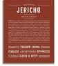Jericho Personalized Name Meaning Art Prints – Name Stories
