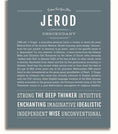 Jerod Personalized Name Meaning Art Prints – Name Stories
