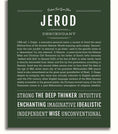 Jerod Personalized Name Meaning Art Prints – Name Stories